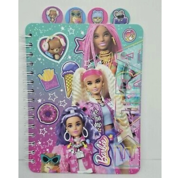 Barbie | Other | Barbie Spiral Notebook With Colorful Cover | Poshmark